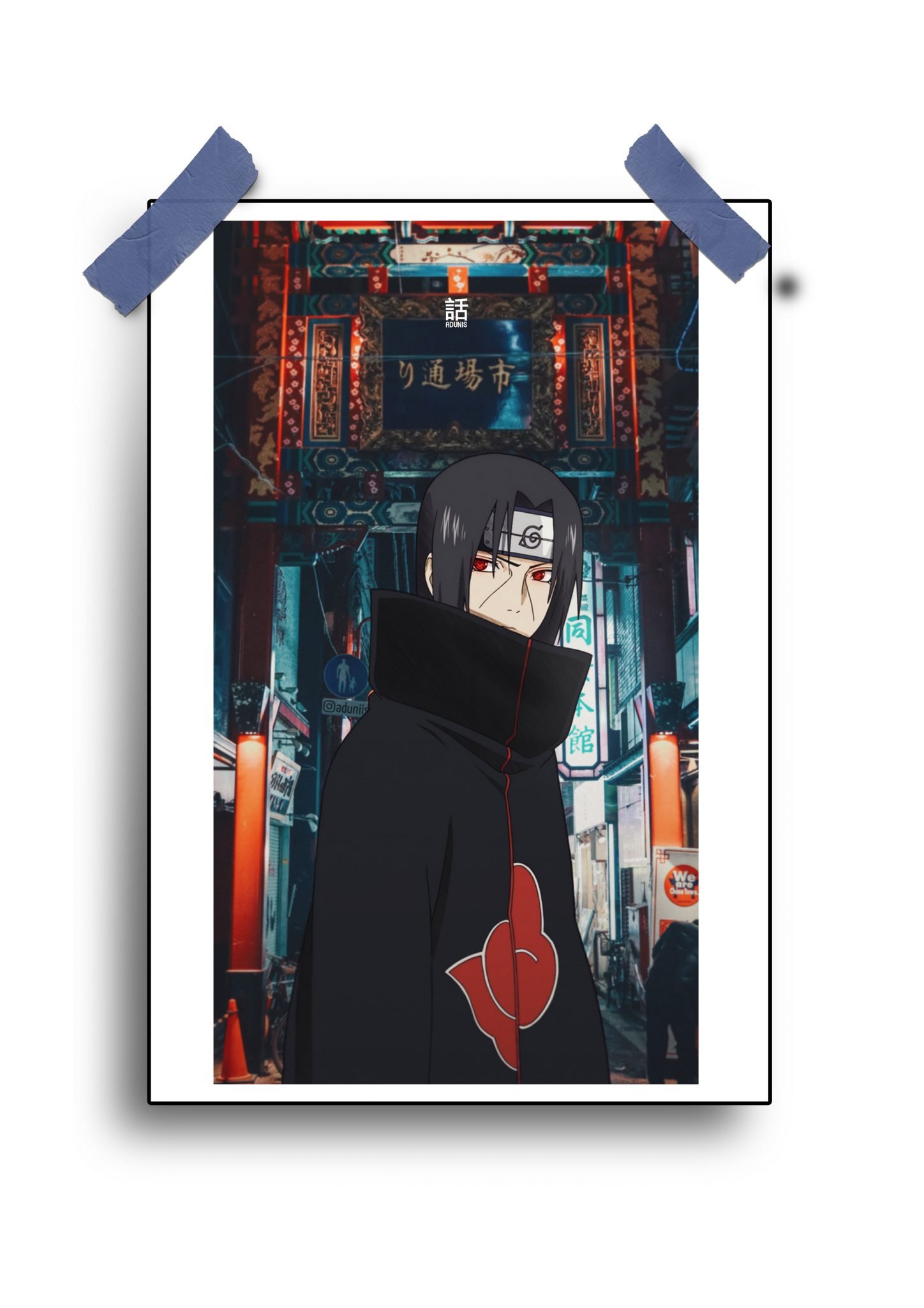 Dive Into Darkness - Uchiha Itachi Art Poster Collection