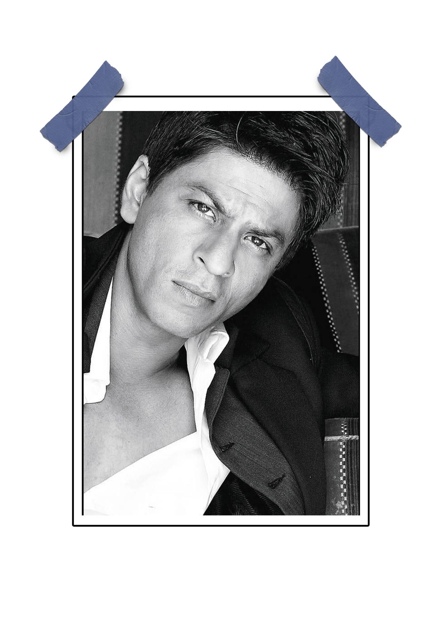 Charming Shah Rukh Khan Poster - Bollywood Legend Artwork
